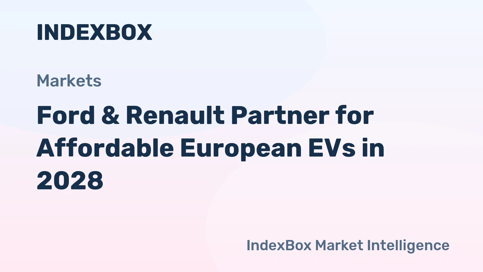 Ford & Renault Partner for Affordable European EVs in 2028