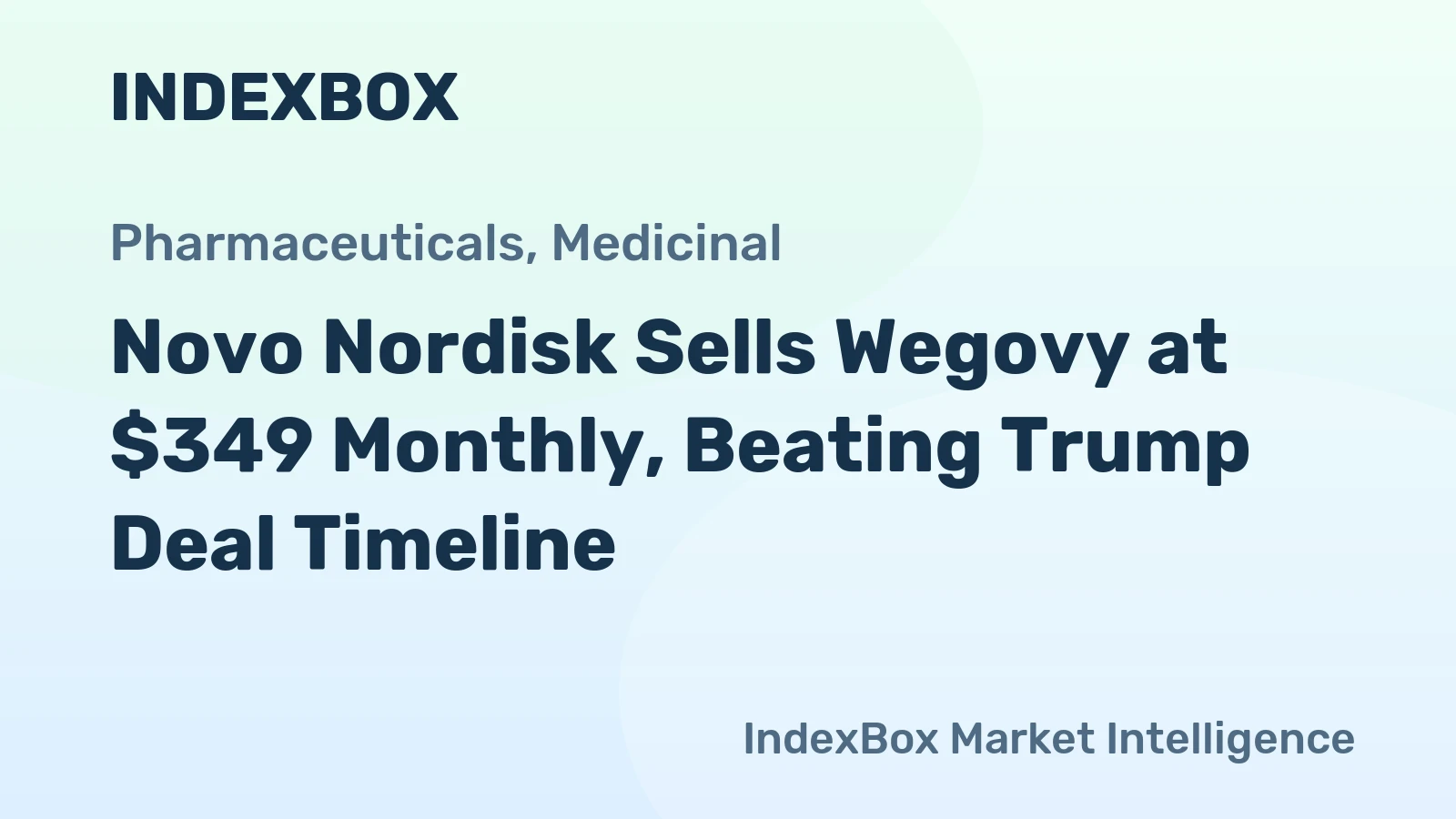 Novo Nordisk Sells Wegovy at $349 Monthly, Beating Trump Deal Timeline