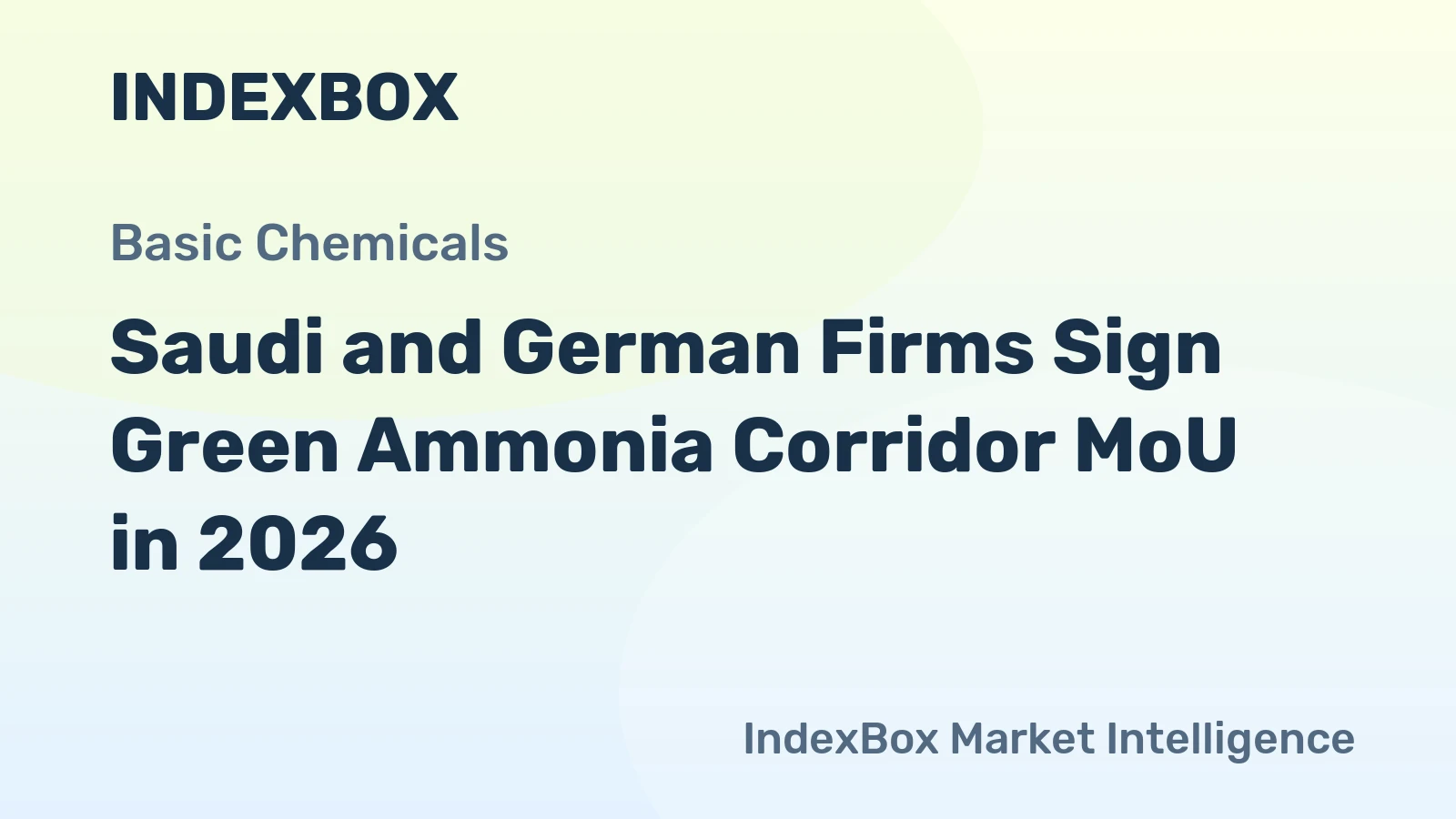 Saudi and German Firms Sign Green Ammonia Corridor MoU in 2026