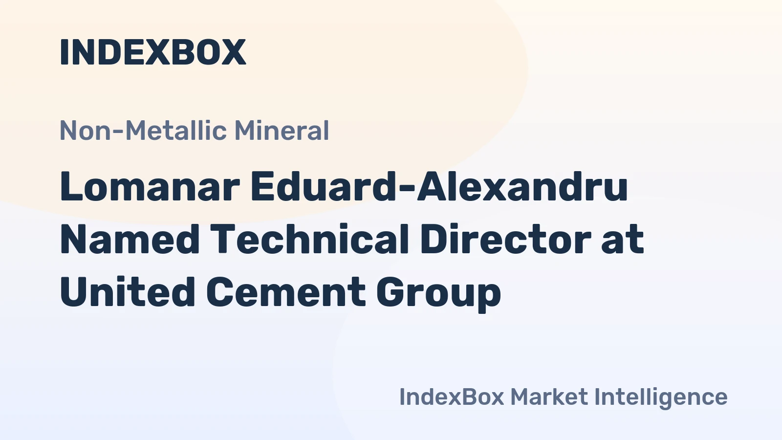Lomanar Eduard-Alexandru Named Technical Director at United Cement Group