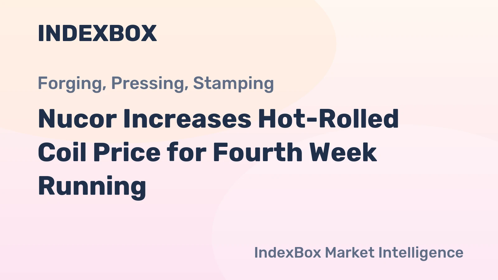 Nucor Increases Hot-Rolled Coil Price for Fourth Week Running