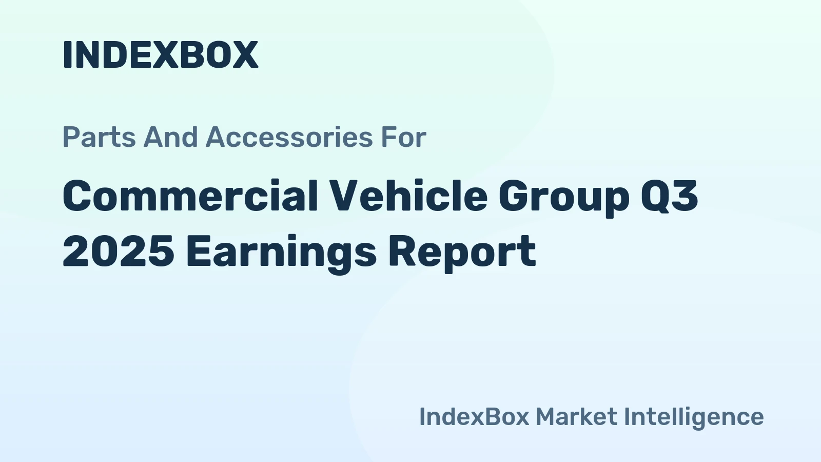 Commercial Vehicle Group Q3 2025 Earnings Report