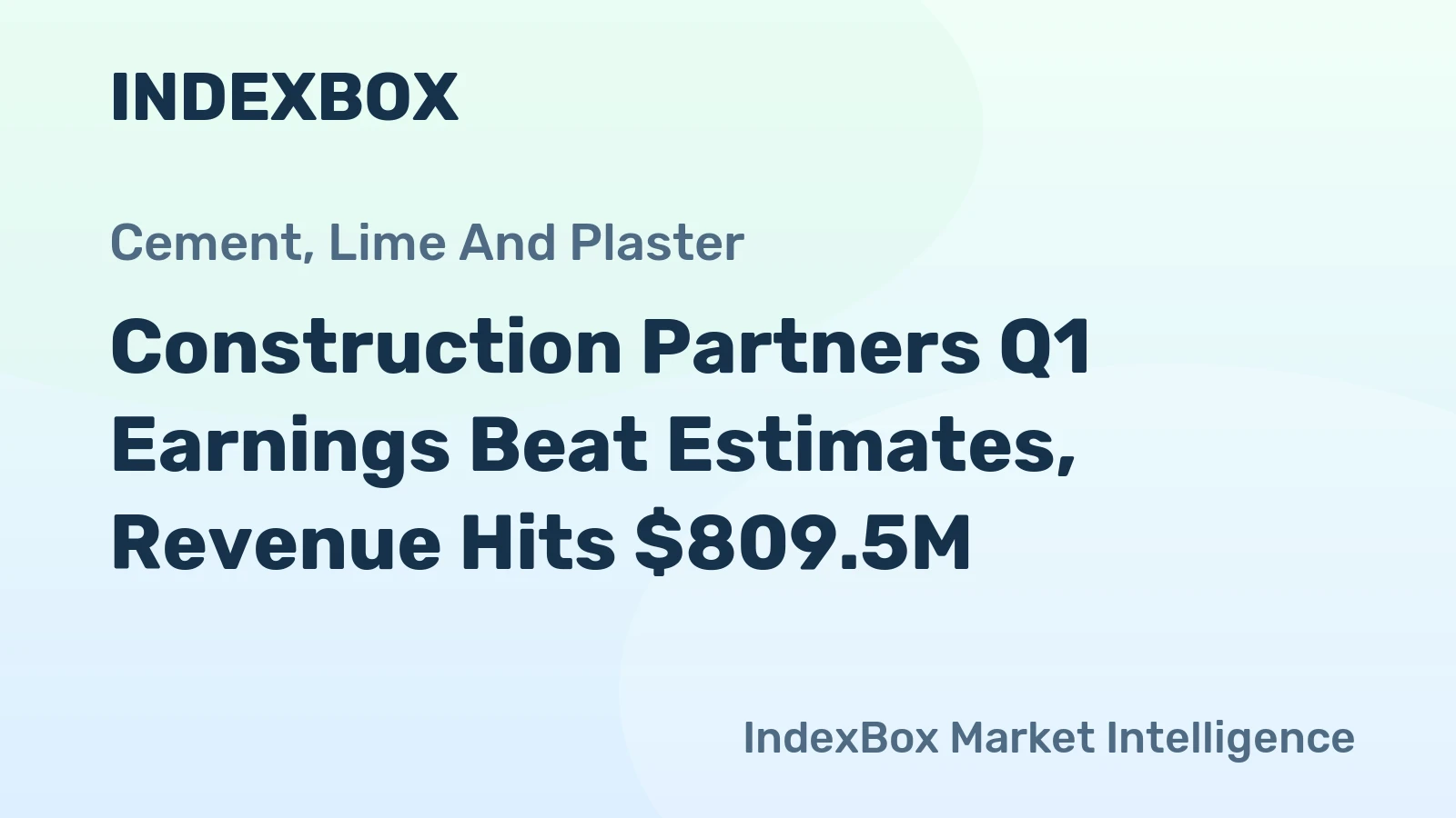 Construction Partners Q1 Earnings Beat Estimates, Revenue Hits $809.5M