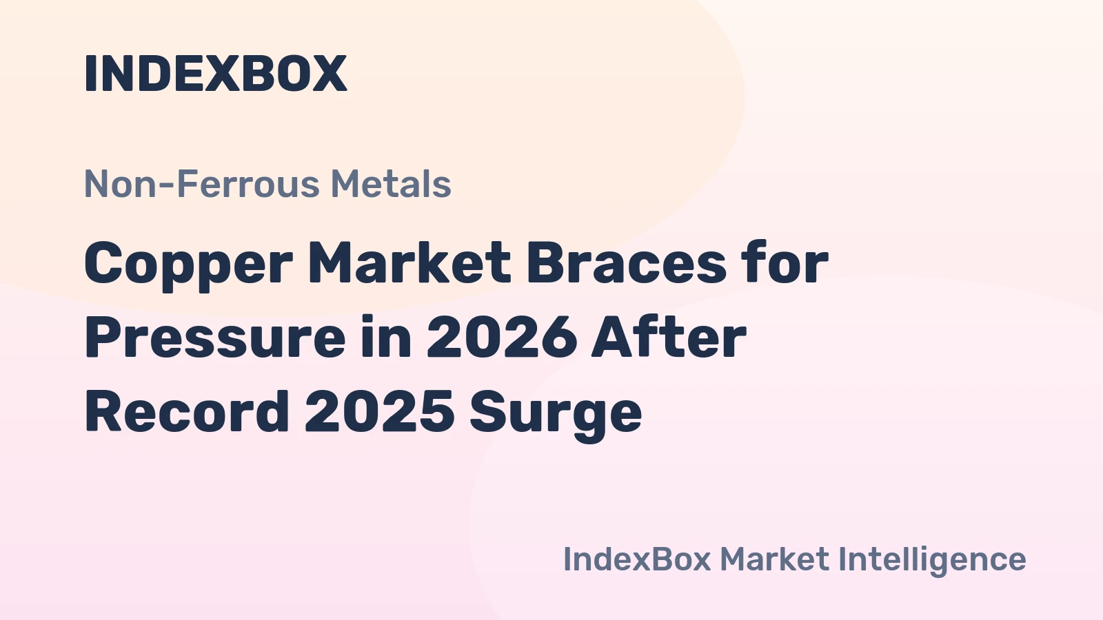 Copper Market Braces for Pressure in 2026 After Record 2025 Surge