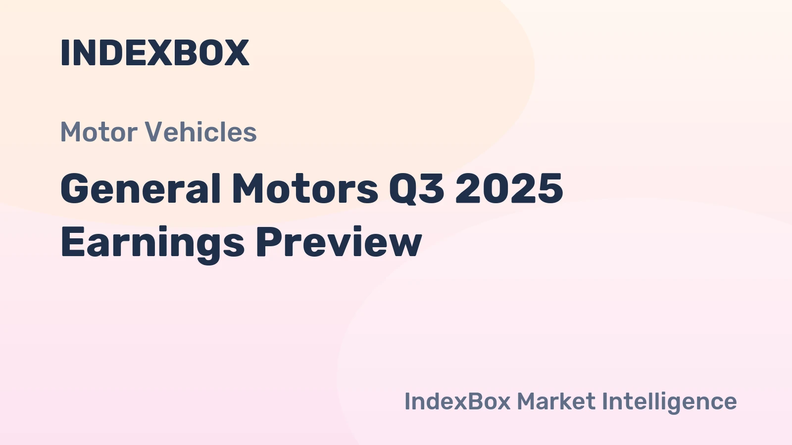 General Motors Q3 2025 Earnings Preview