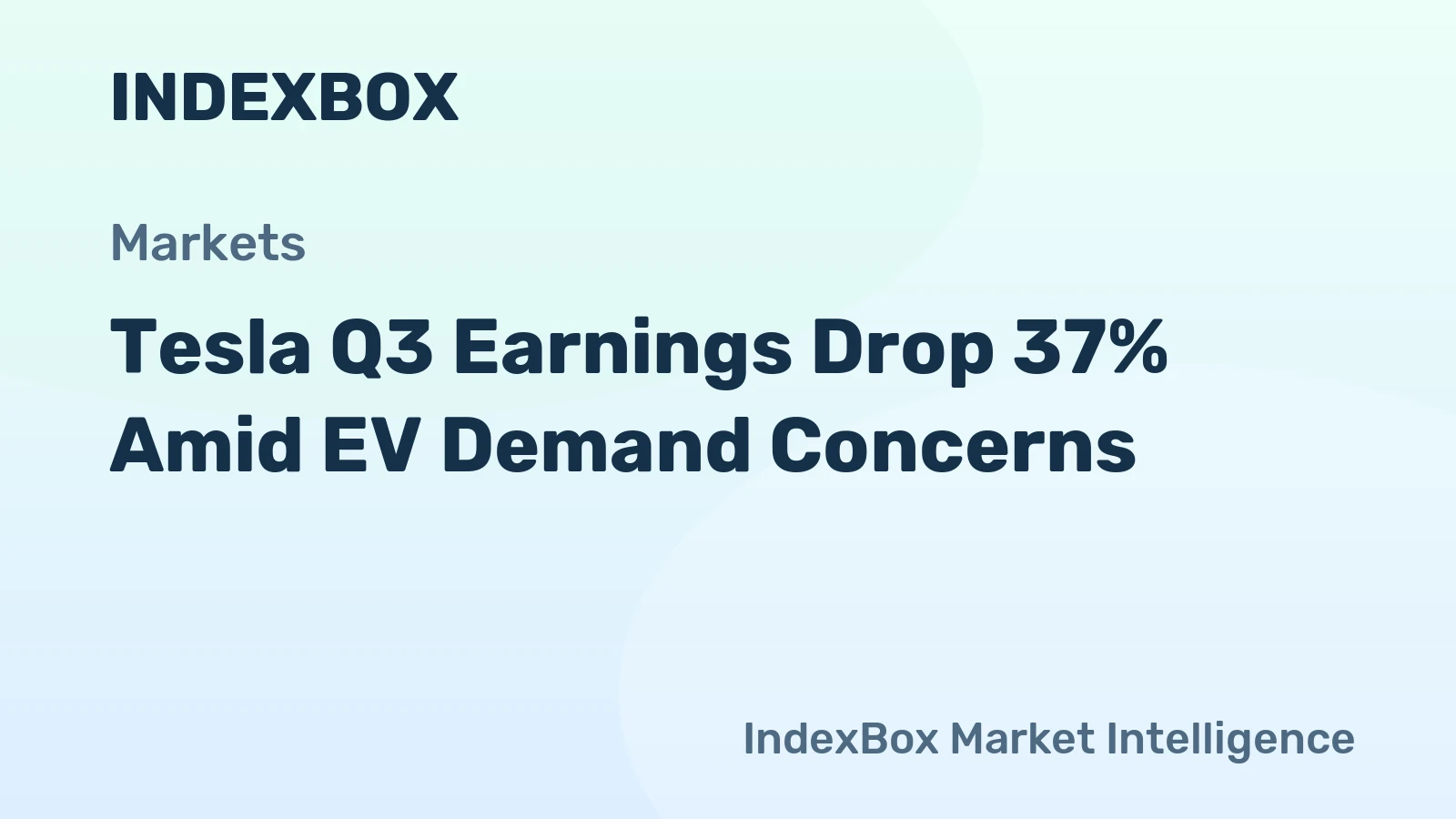Tesla Q3 Earnings Drop 37% Amid EV Demand Concerns