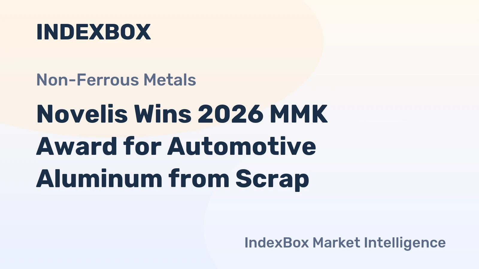 Novelis Wins 2026 MMK Award for Automotive Aluminum from Scrap