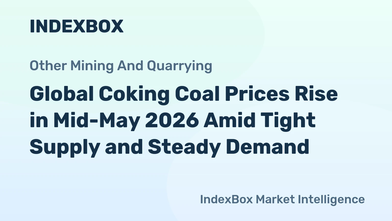 Global Coking Coal Prices Rise in Mid-May 2026 Amid Tight Supply and Steady Demand