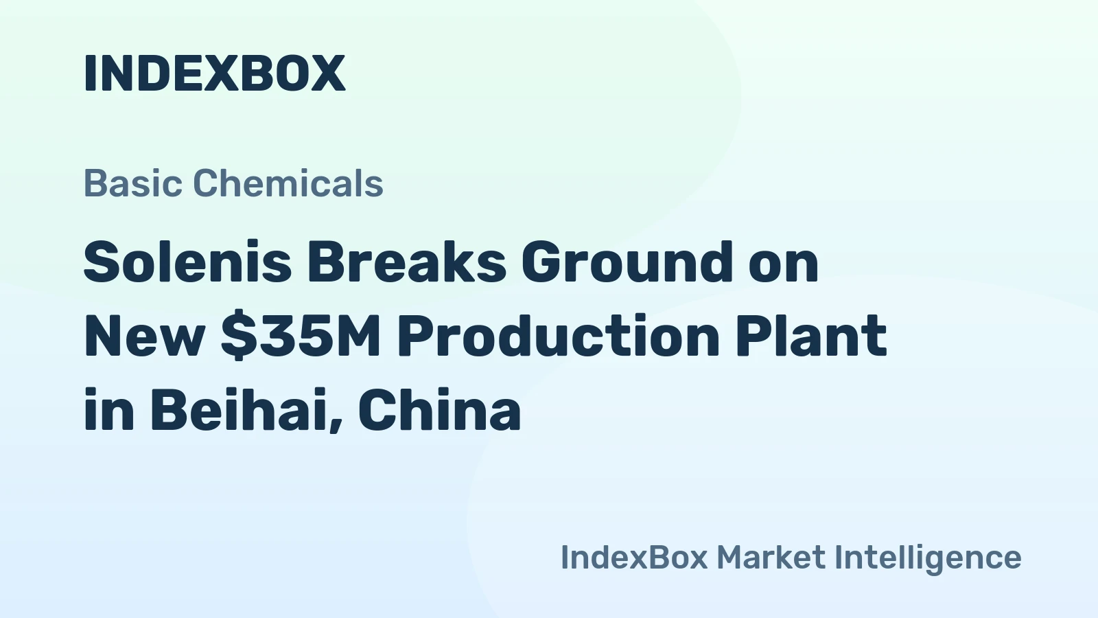 Solenis Breaks Ground on New $35M Production Plant in Beihai, China