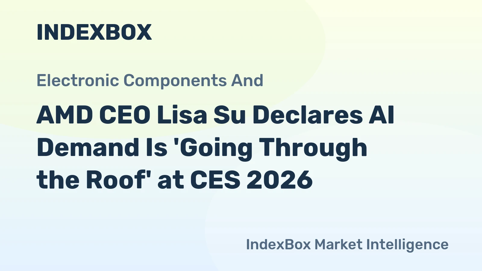 AMD CEO Lisa Su Declares AI Demand Is 'Going Through the Roof' at CES 2026