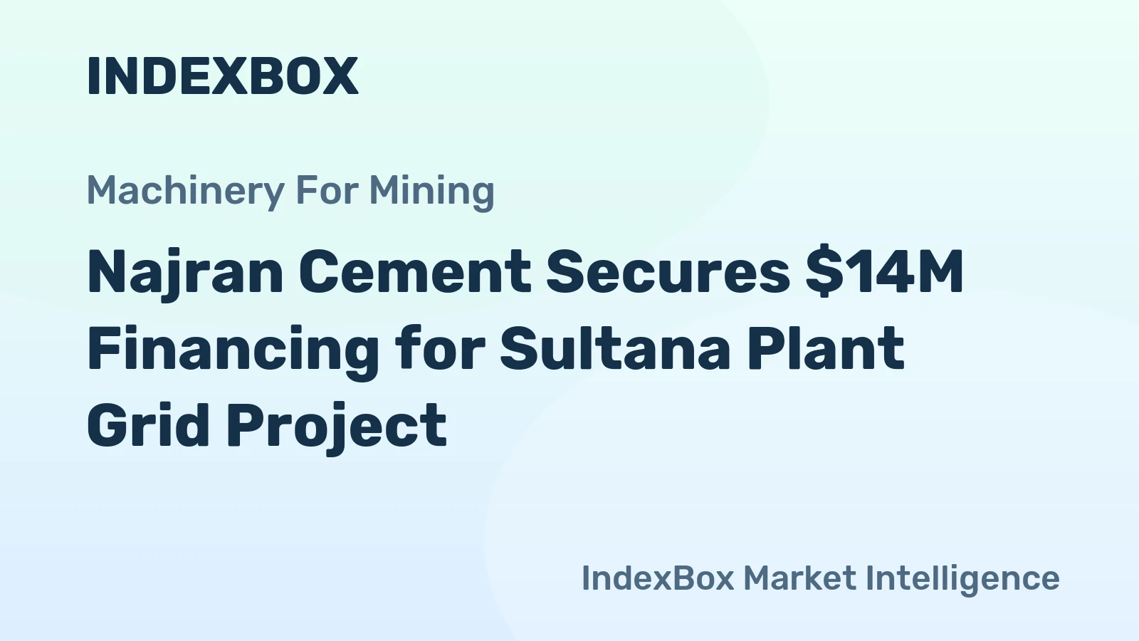 Najran Cement Secures $14M Financing for Sultana Plant Grid Project