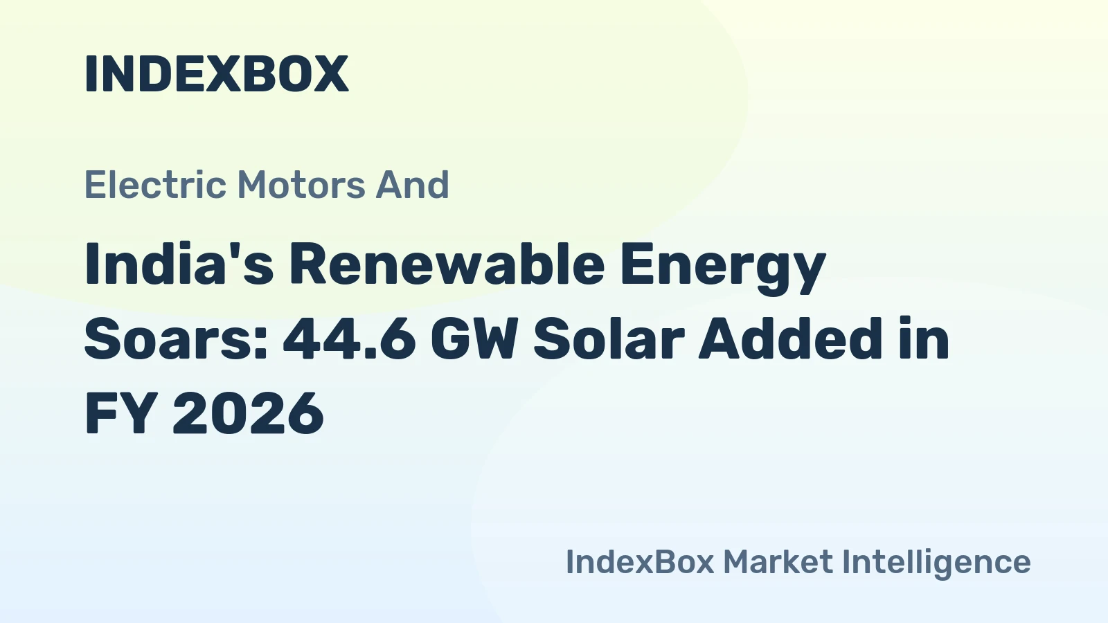 India's Renewable Energy Soars: 44.6 GW Solar Added in FY 2026