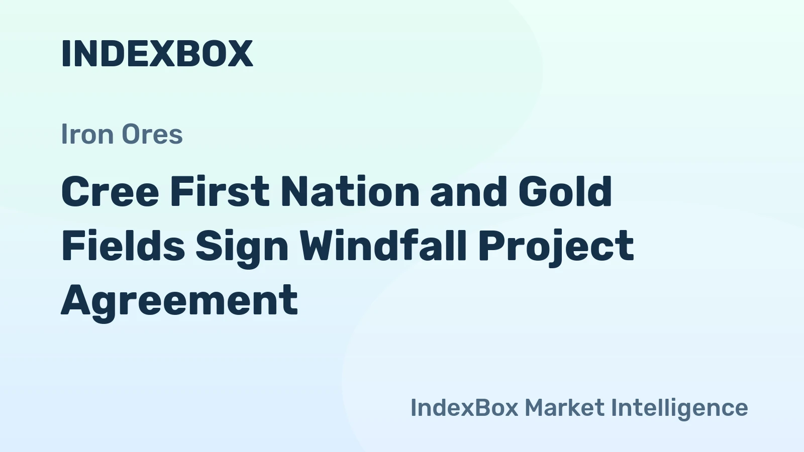 Cree First Nation and Gold Fields Sign Windfall Project Agreement