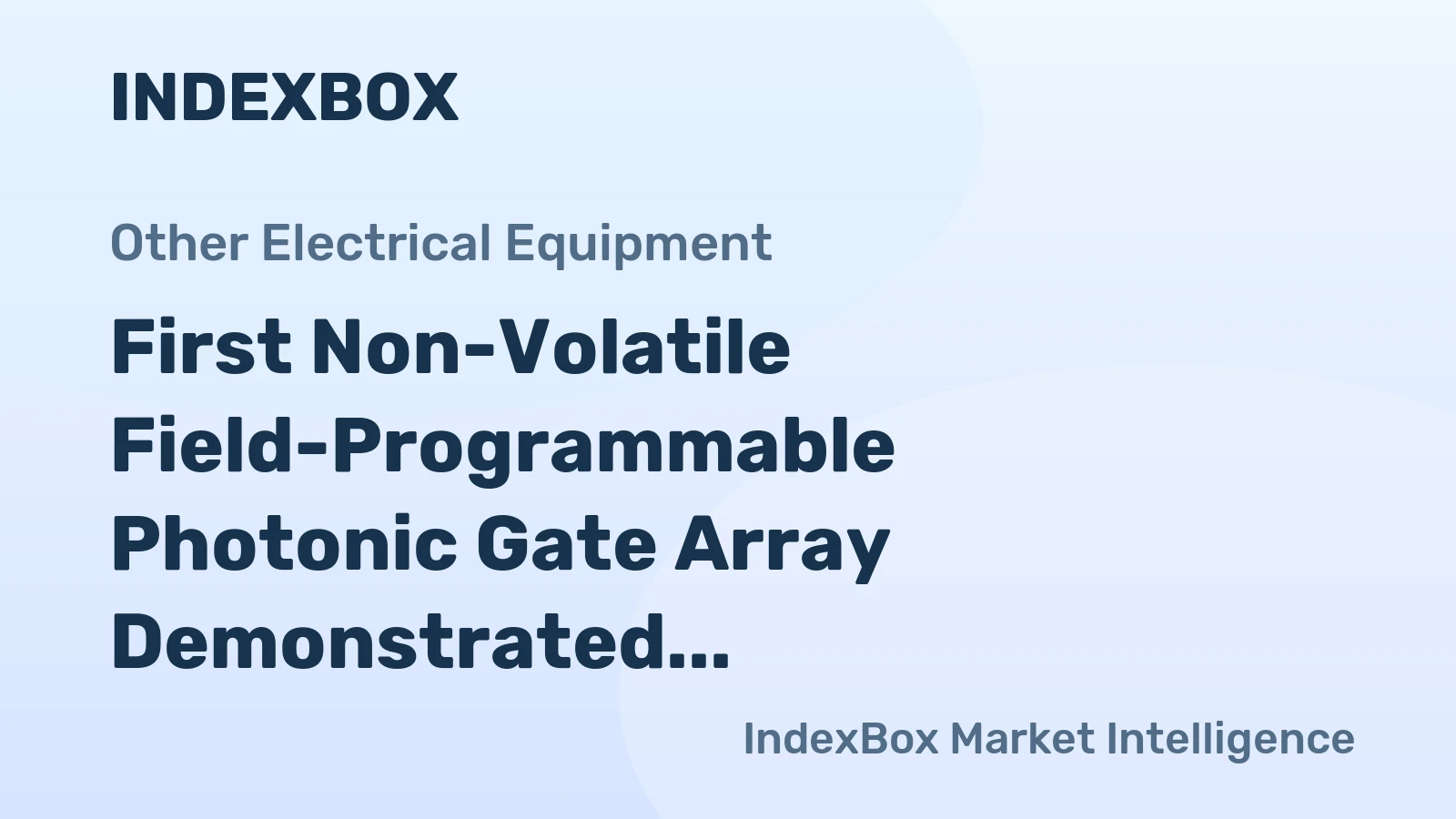 First Non-Volatile Field-Programmable Photonic Gate Array Demonstrated