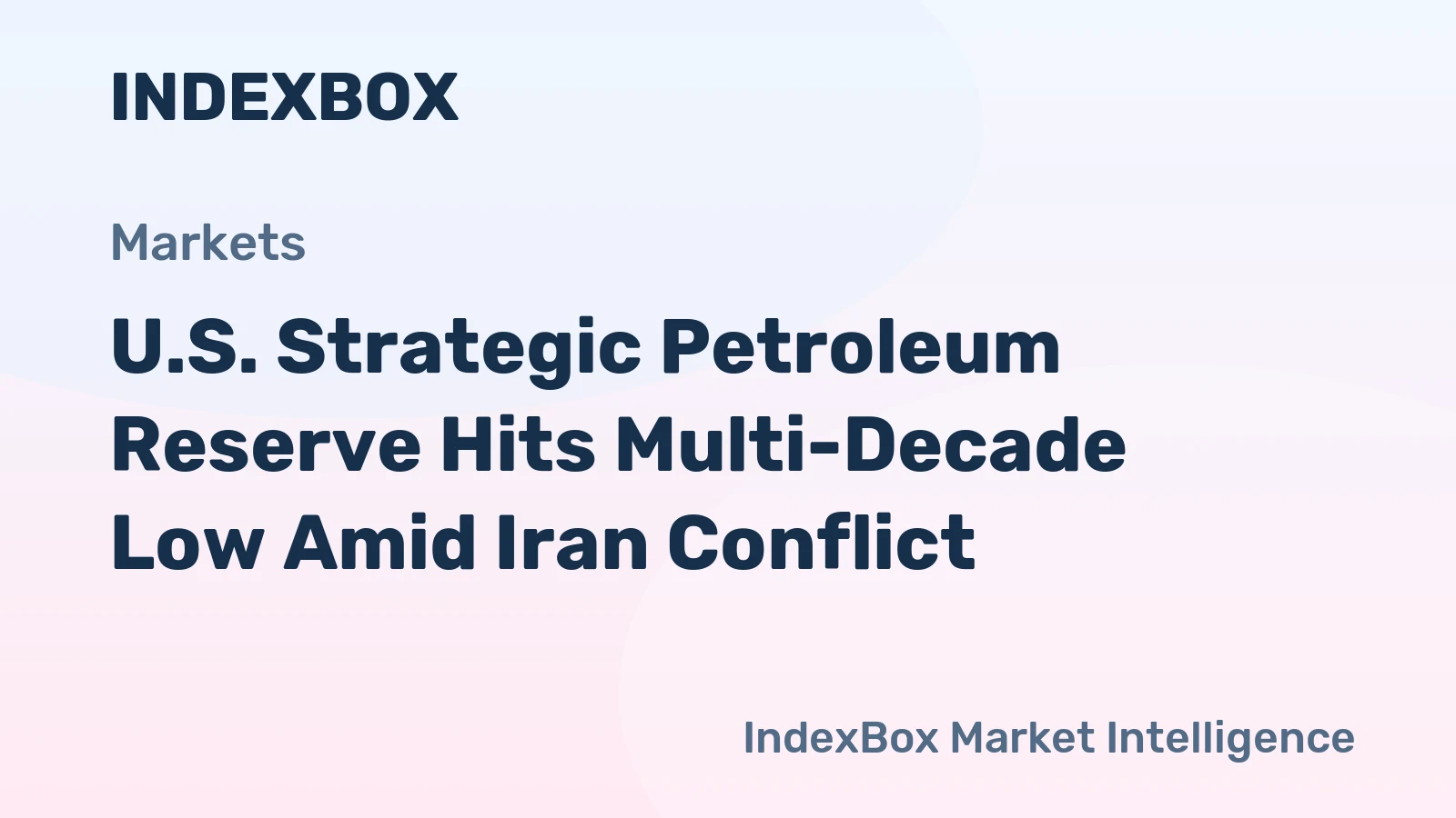 U.S. Strategic Petroleum Reserve Hits Multi-Decade Low Amid Iran Conflict
