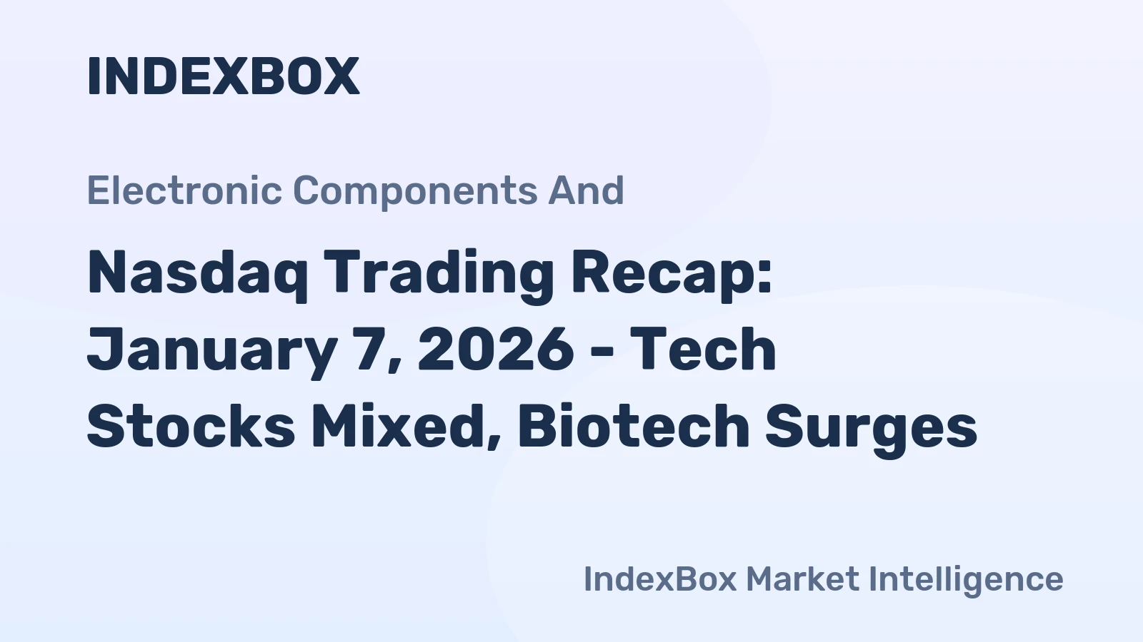 Nasdaq Trading Recap: January 7, 2026 - Tech Stocks Mixed, Biotech Surges