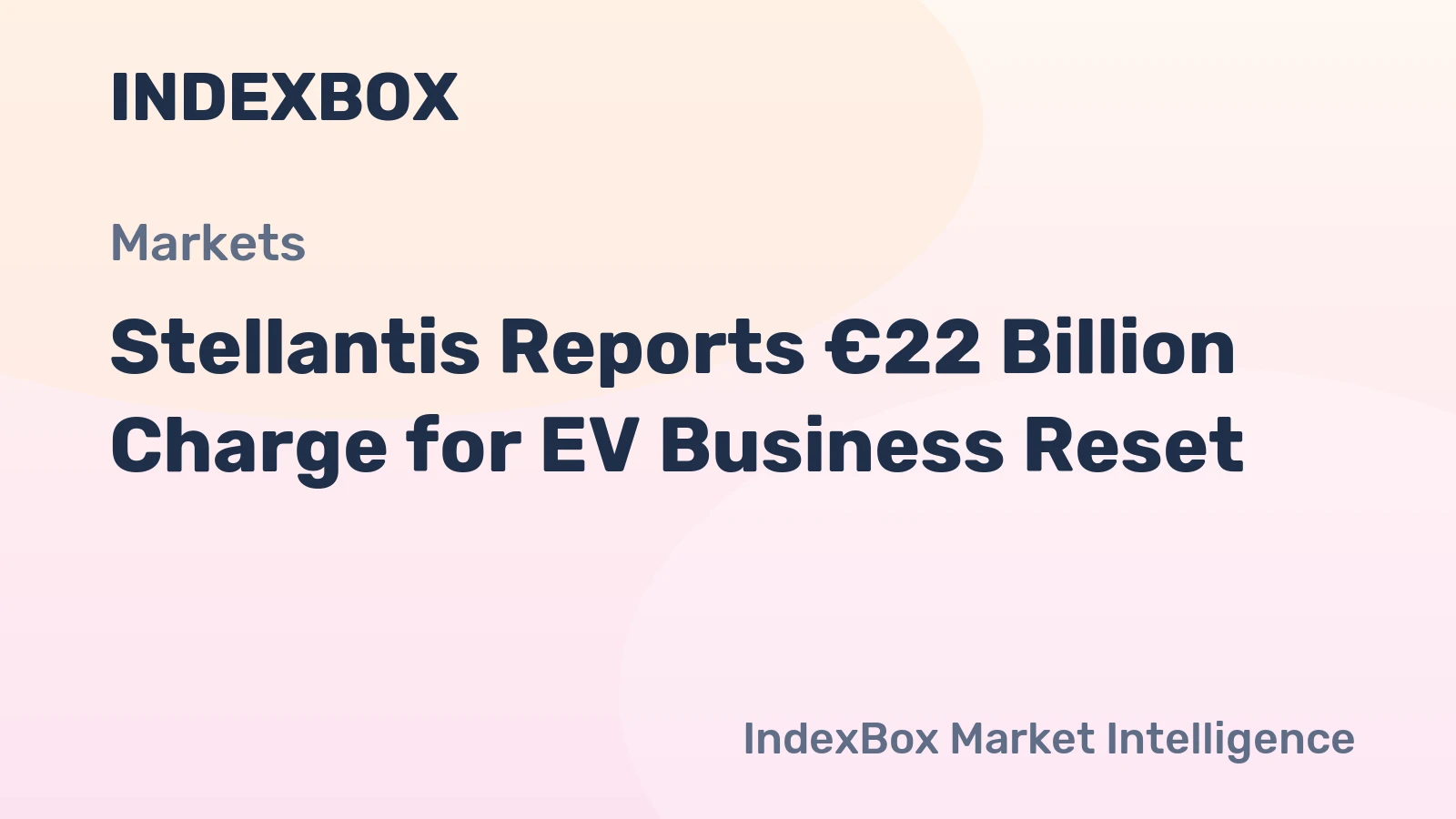 Stellantis Reports €22 Billion Charge for EV Business Reset
