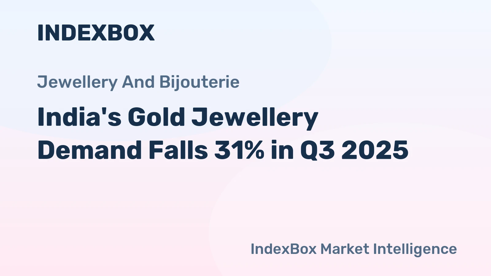India's Gold Jewellery Demand Falls 31% in Q3 2025