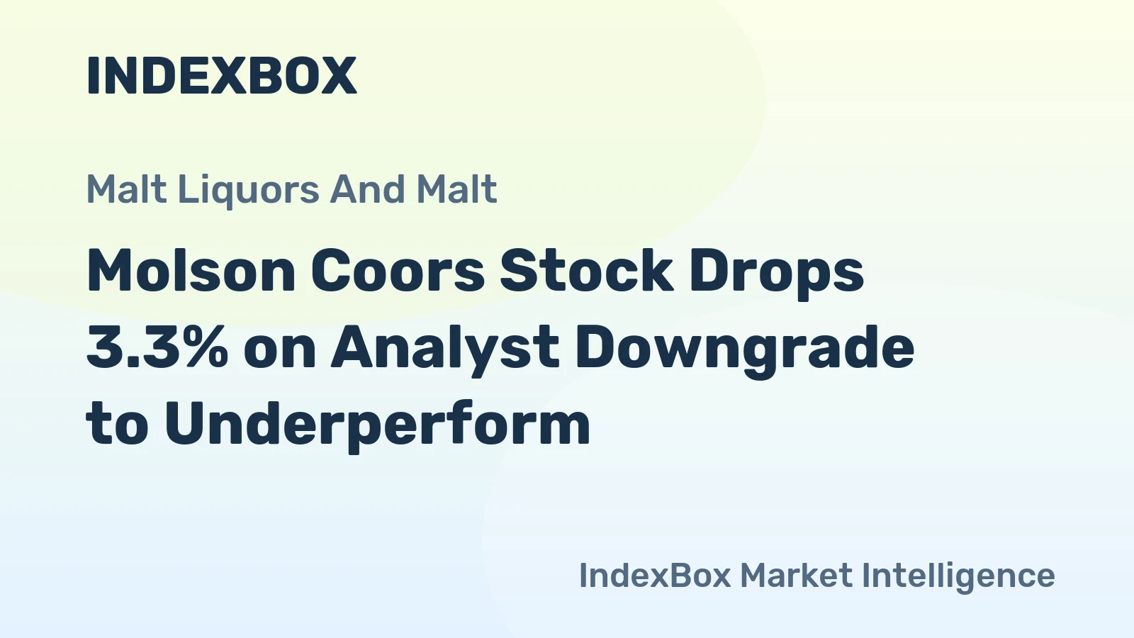 Molson Coors Stock Drops 3.3% on Analyst Downgrade to Underperform