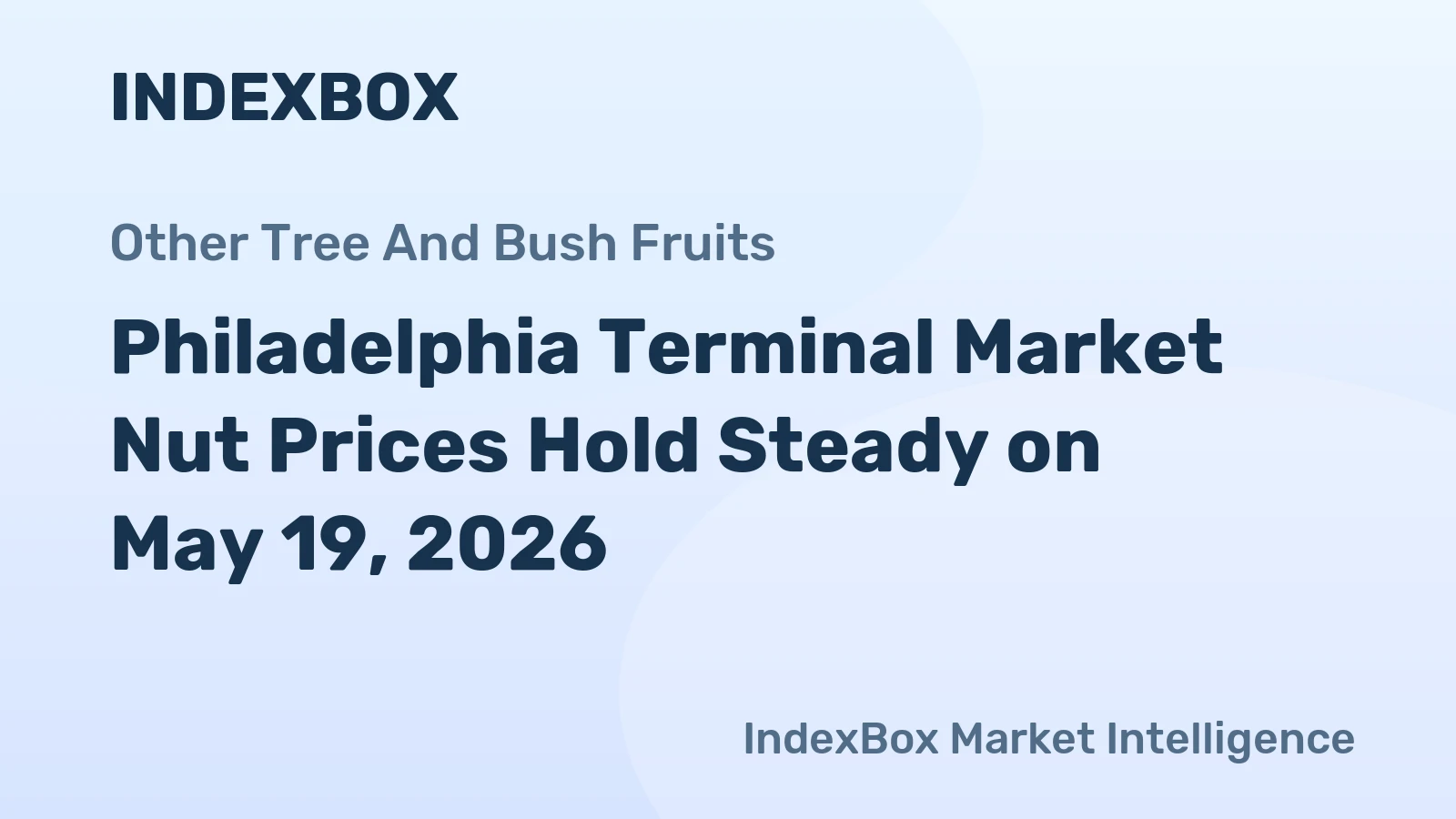 Philadelphia Terminal Market Nut Prices Hold Steady on May 19, 2026