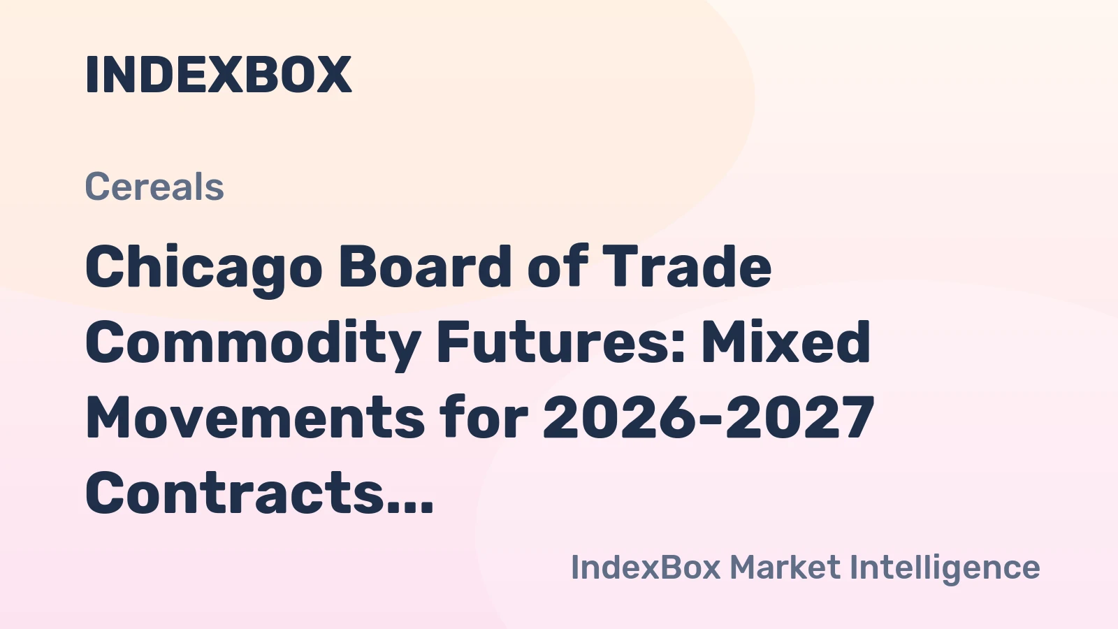 Chicago Board of Trade Commodity Futures: Mixed Movements for 2026-2027 Contracts