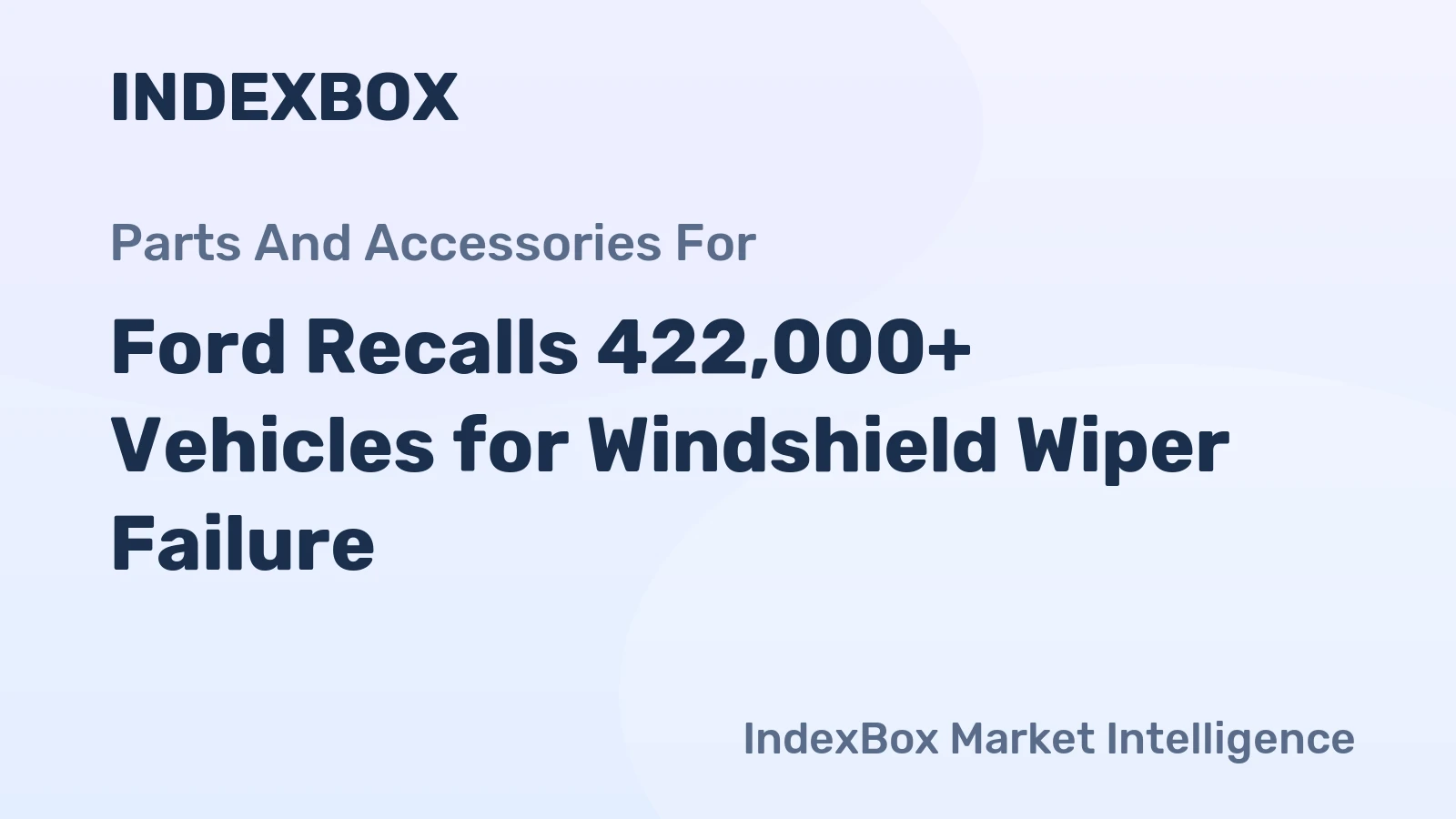 Ford Recalls 422,000+ Vehicles for Windshield Wiper Failure