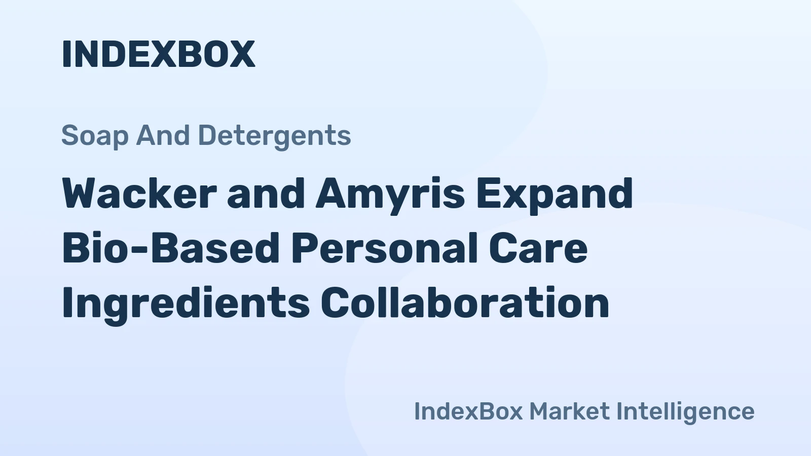 Wacker and Amyris Expand Bio-Based Personal Care Ingredients Collaboration