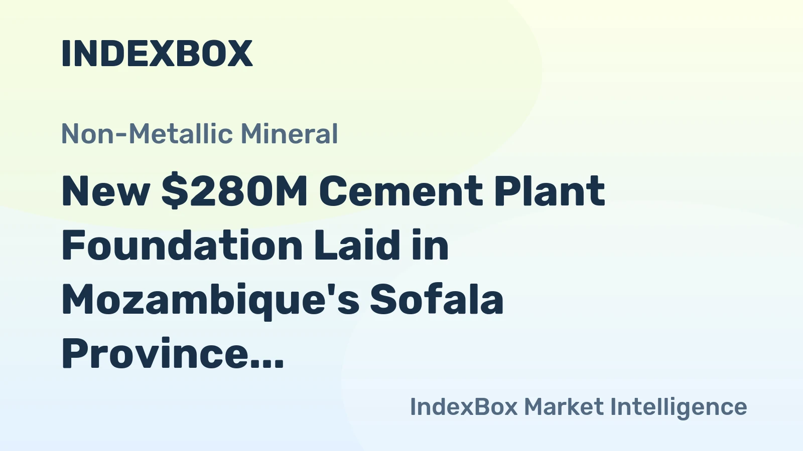 New $280M Cement Plant Foundation Laid in Mozambique's Sofala Province