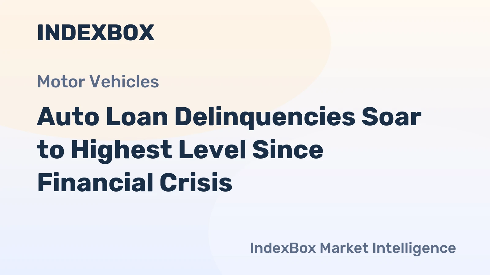 Auto Loan Delinquencies Soar to Highest Level Since Financial Crisis