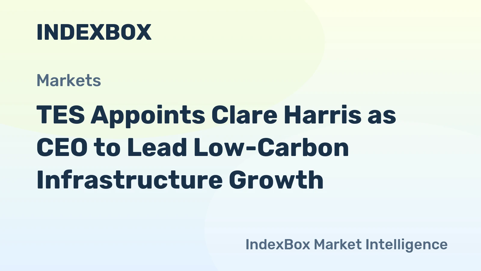 TES Appoints Clare Harris as CEO to Lead Low-Carbon Infrastructure Growth