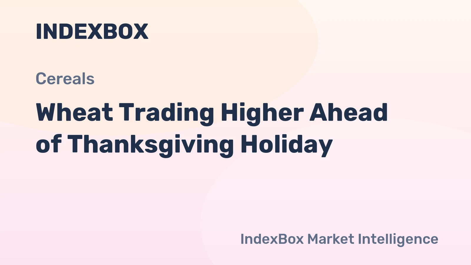 Wheat Trading Higher Ahead of Thanksgiving Holiday