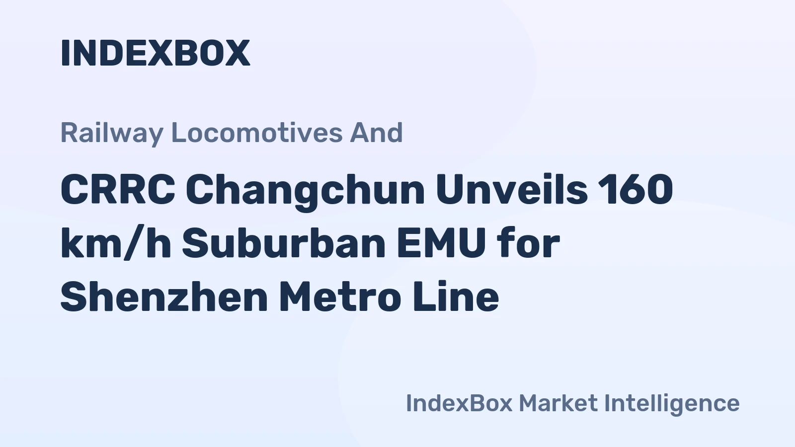 CRRC Changchun Unveils 160 km/h Suburban EMU for Shenzhen Metro Line