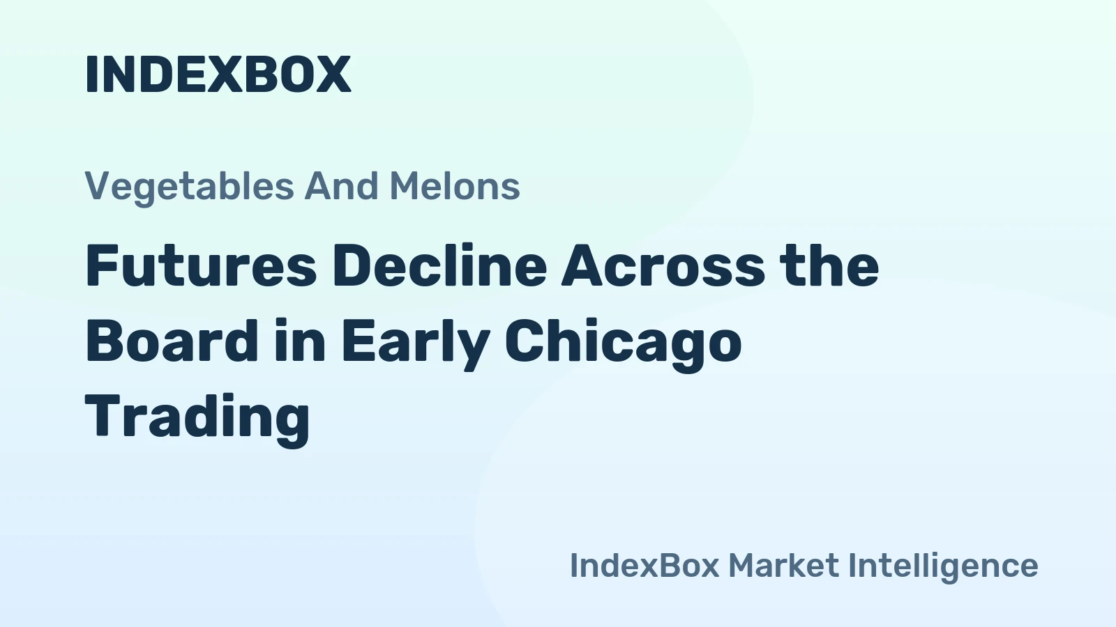 Futures Decline Across the Board in Early Chicago Trading