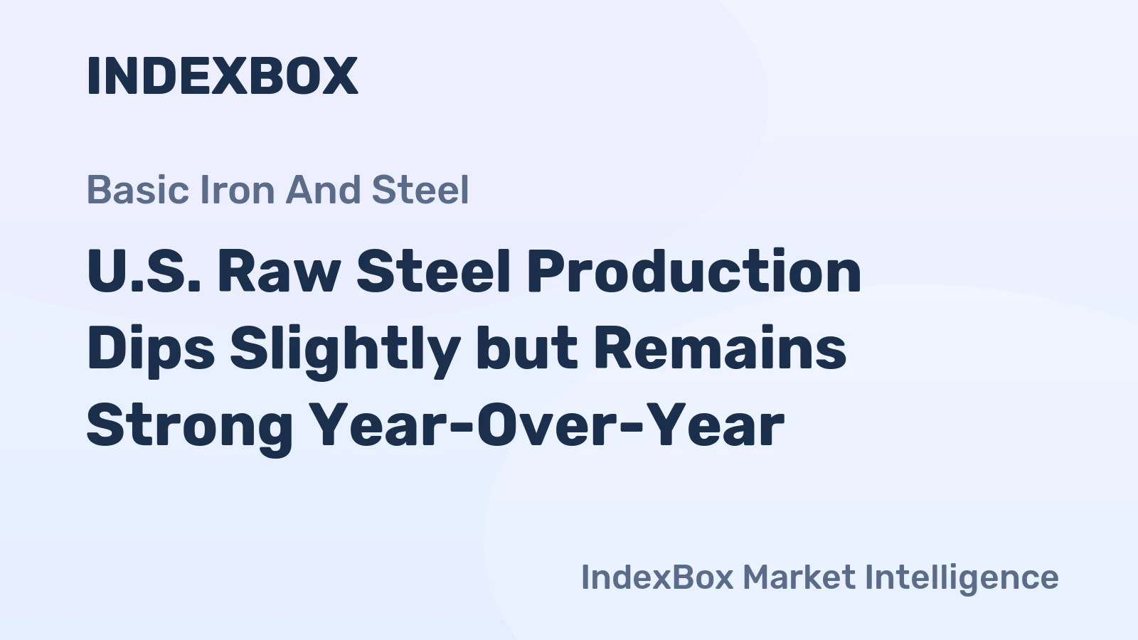 U.S. Raw Steel Production Dips Slightly but Remains Strong Year-Over-Year
