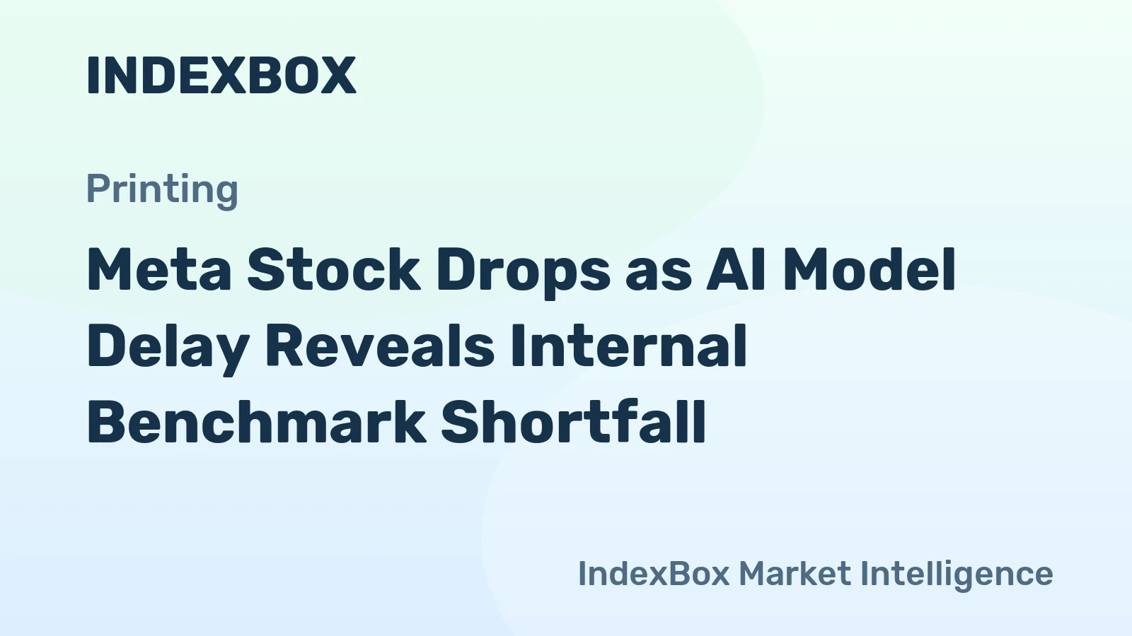 Meta Stock Drops as AI Model Delay Reveals Internal Benchmark Shortfall