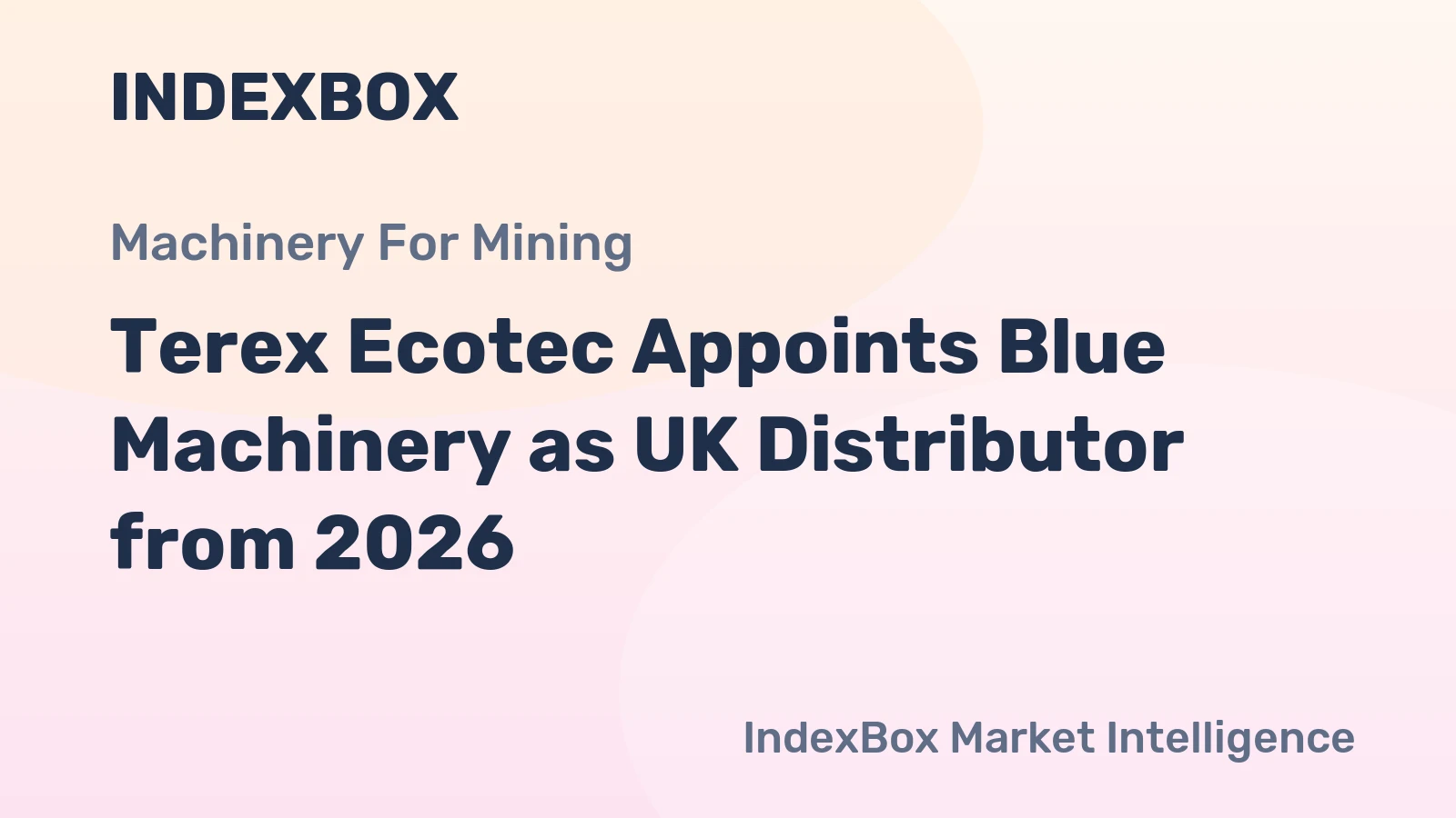 Terex Ecotec Appoints Blue Machinery as UK Distributor from 2026