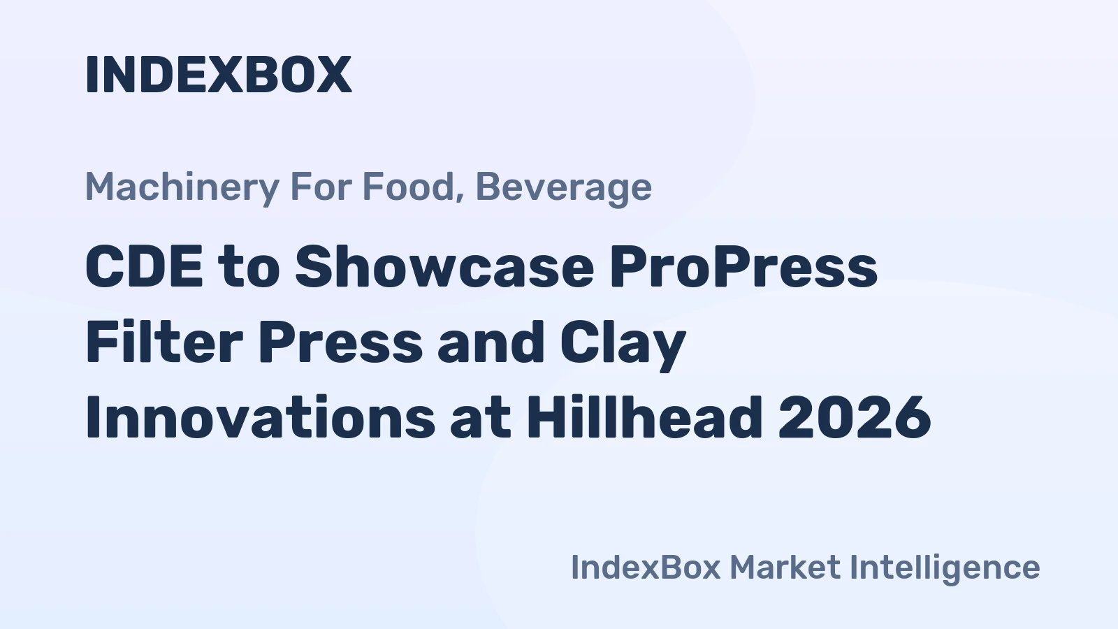 CDE to Showcase ProPress Filter Press and Clay Innovations at Hillhead 2026