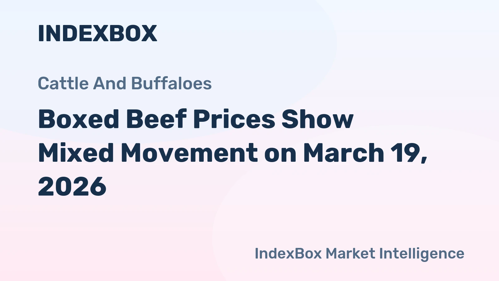 Boxed Beef Prices Show Mixed Movement on March 19, 2026