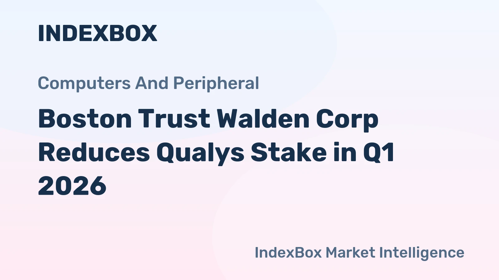 Boston Trust Walden Corp Reduces Qualys Stake in Q1 2026