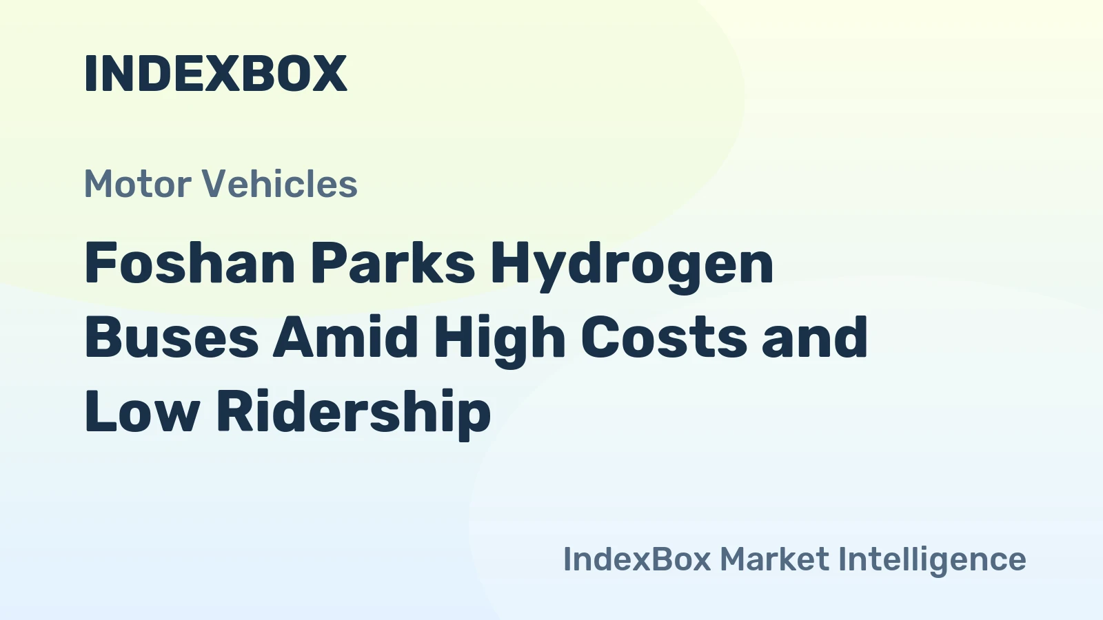 Foshan Parks Hydrogen Buses Amid High Costs and Low Ridership