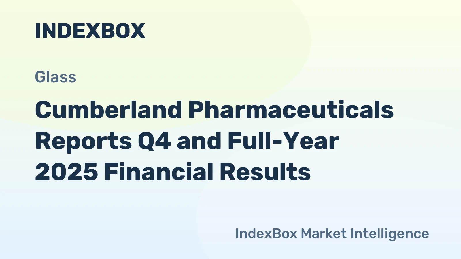 Cumberland Pharmaceuticals Reports Q4 and Full-Year 2025 Financial Results