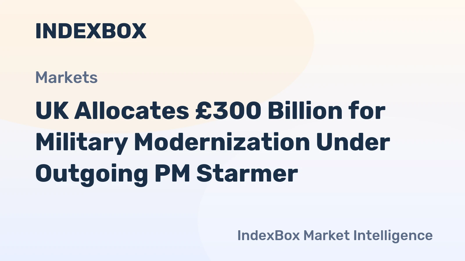 UK Allocates £300 Billion for Military Modernization Under Outgoing PM Starmer