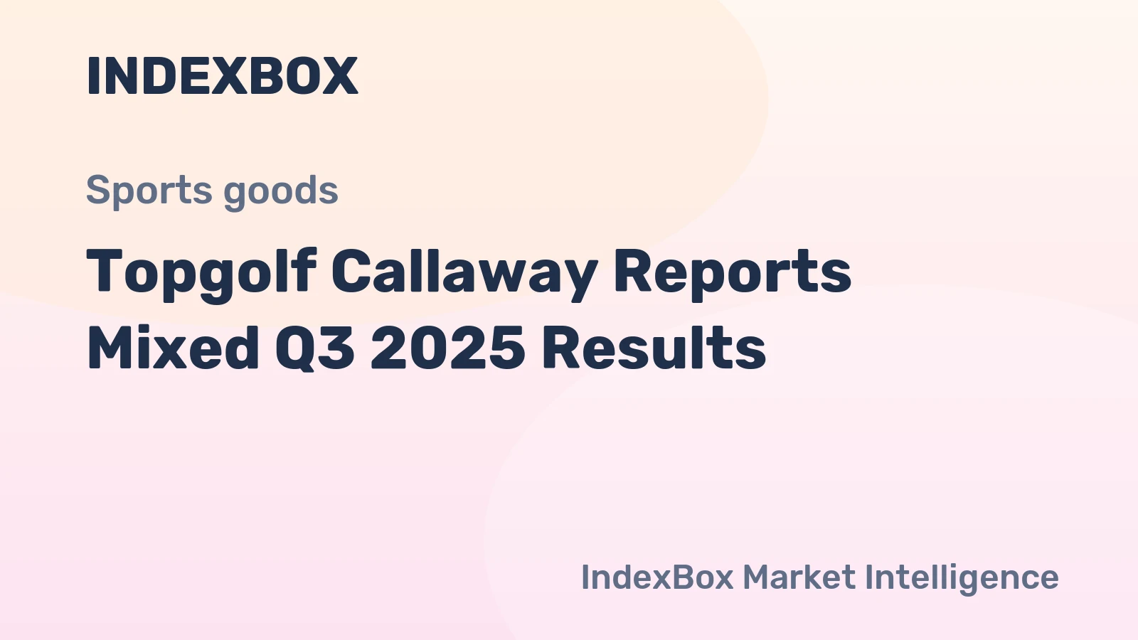 Topgolf Callaway Reports Mixed Q3 2025 Results