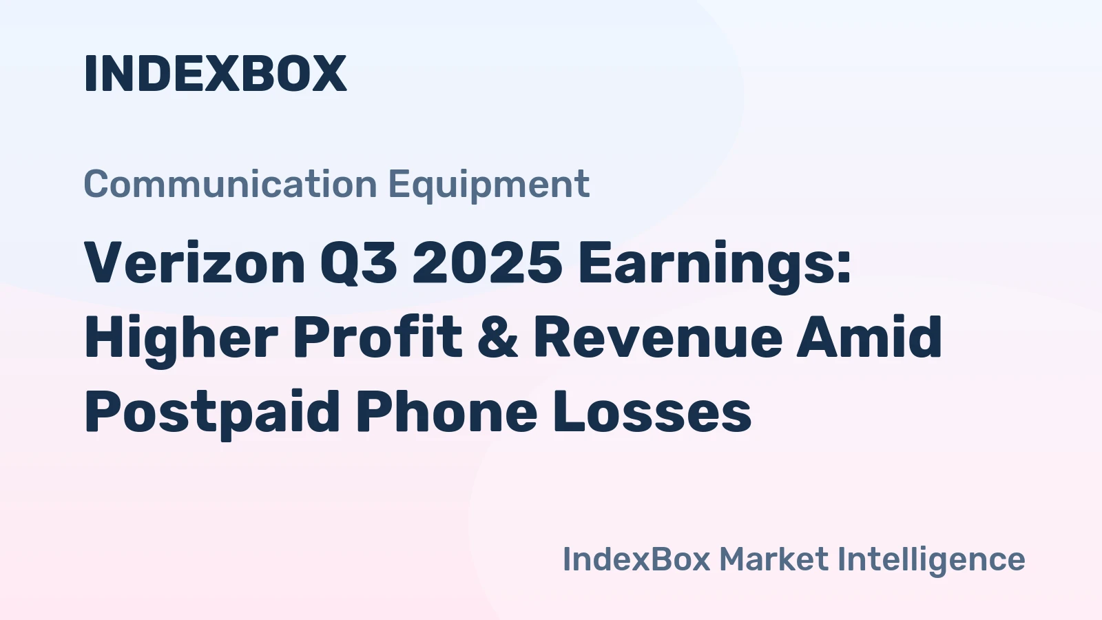Verizon Q3 2025 Earnings: Higher Profit & Revenue Amid Postpaid Phone Losses