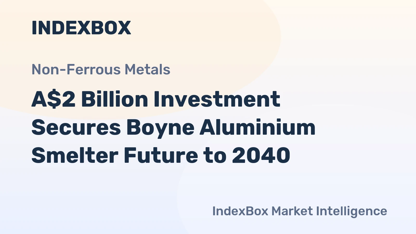 A$2 Billion Investment Secures Boyne Aluminium Smelter Future to 2040
