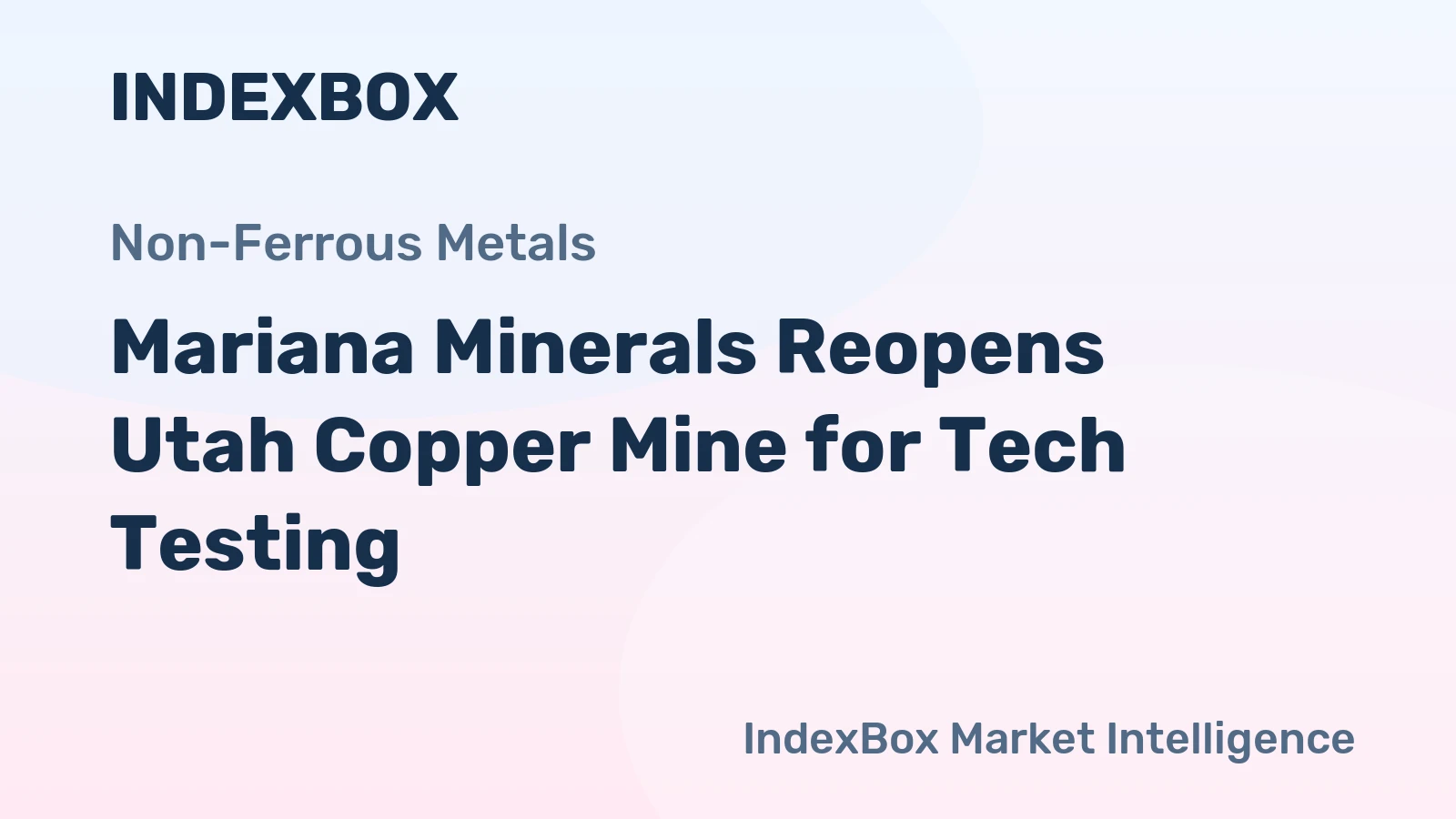 Mariana Minerals Reopens Utah Copper Mine for Tech Testing