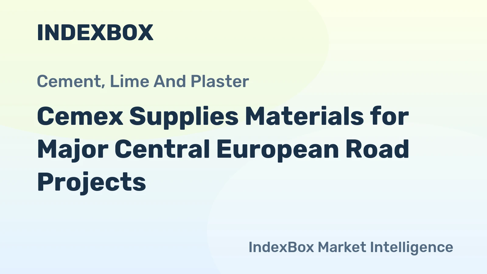 Cemex Supplies Materials for Major Central European Road Projects