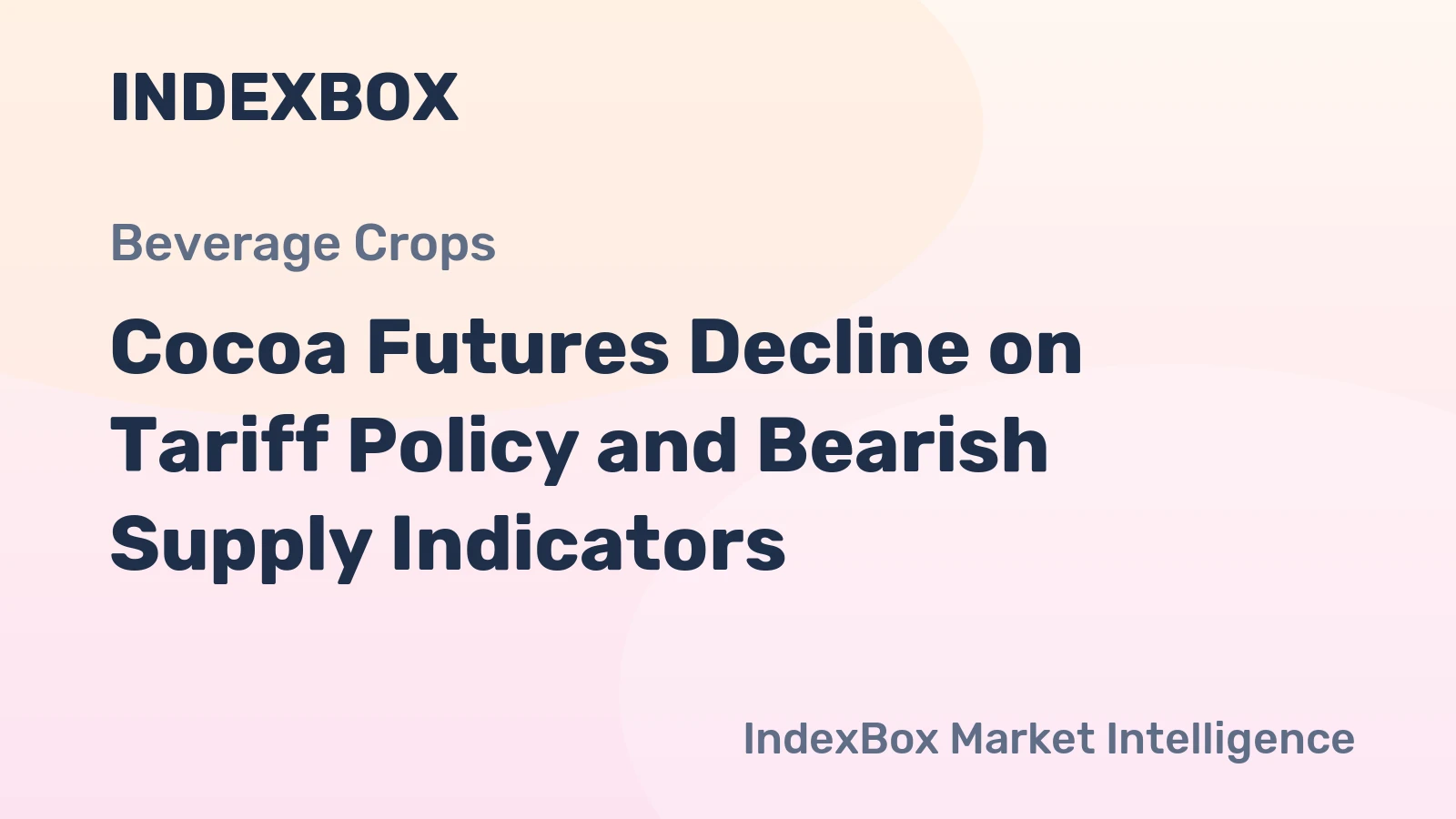 Cocoa Futures Decline on Tariff Policy and Bearish Supply Indicators