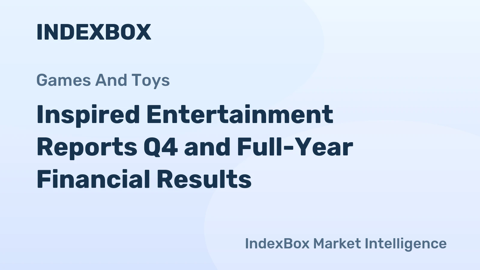 Inspired Entertainment Reports Q4 and Full-Year Financial Results