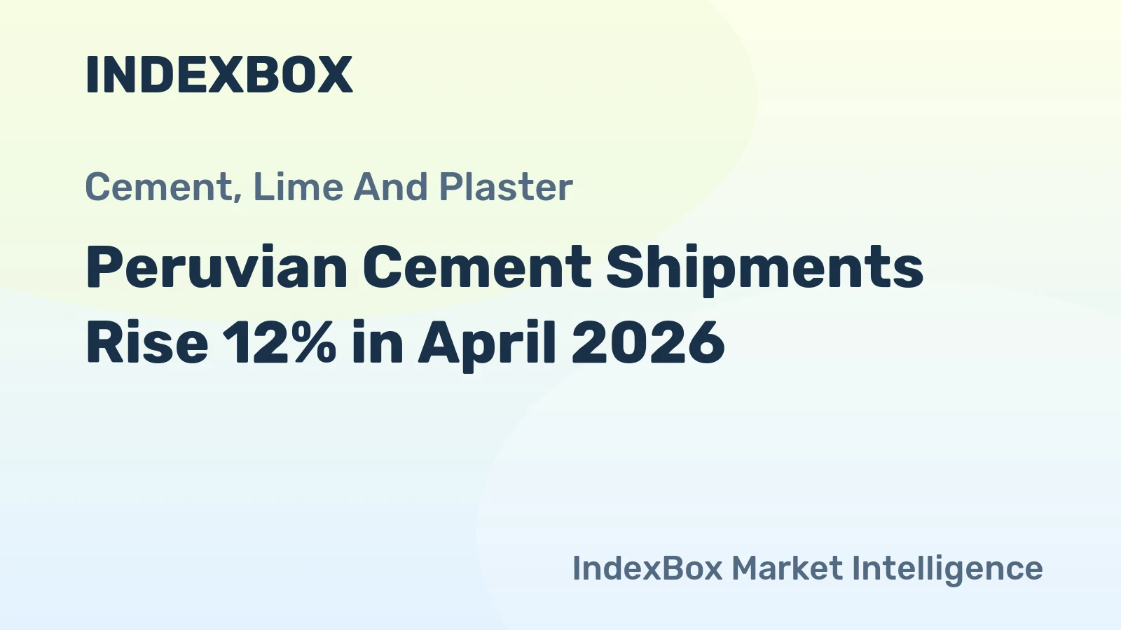 Peruvian Cement Shipments Rise 12% in April 2026